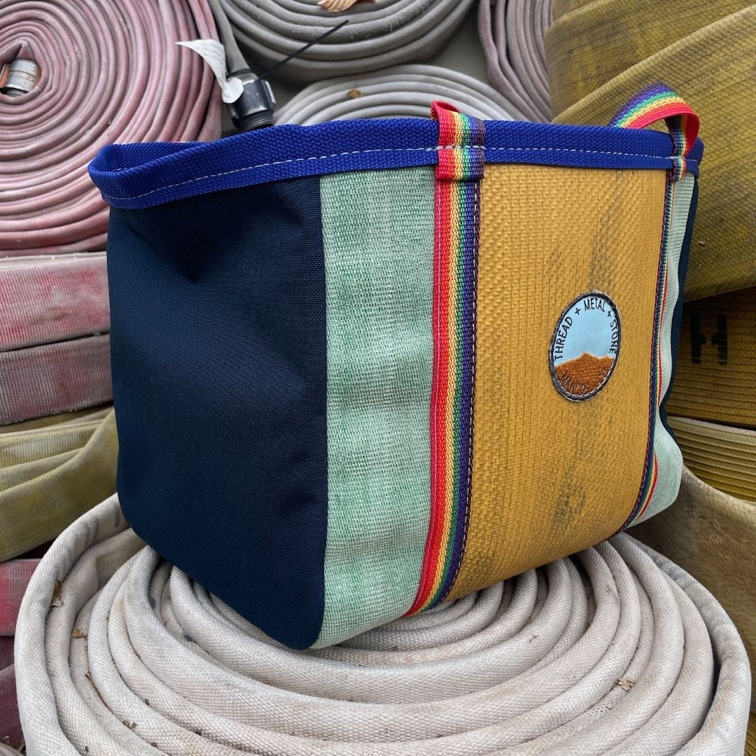 Repurposed Fire Hose Tote - Medium – Thread + Metal + Stone