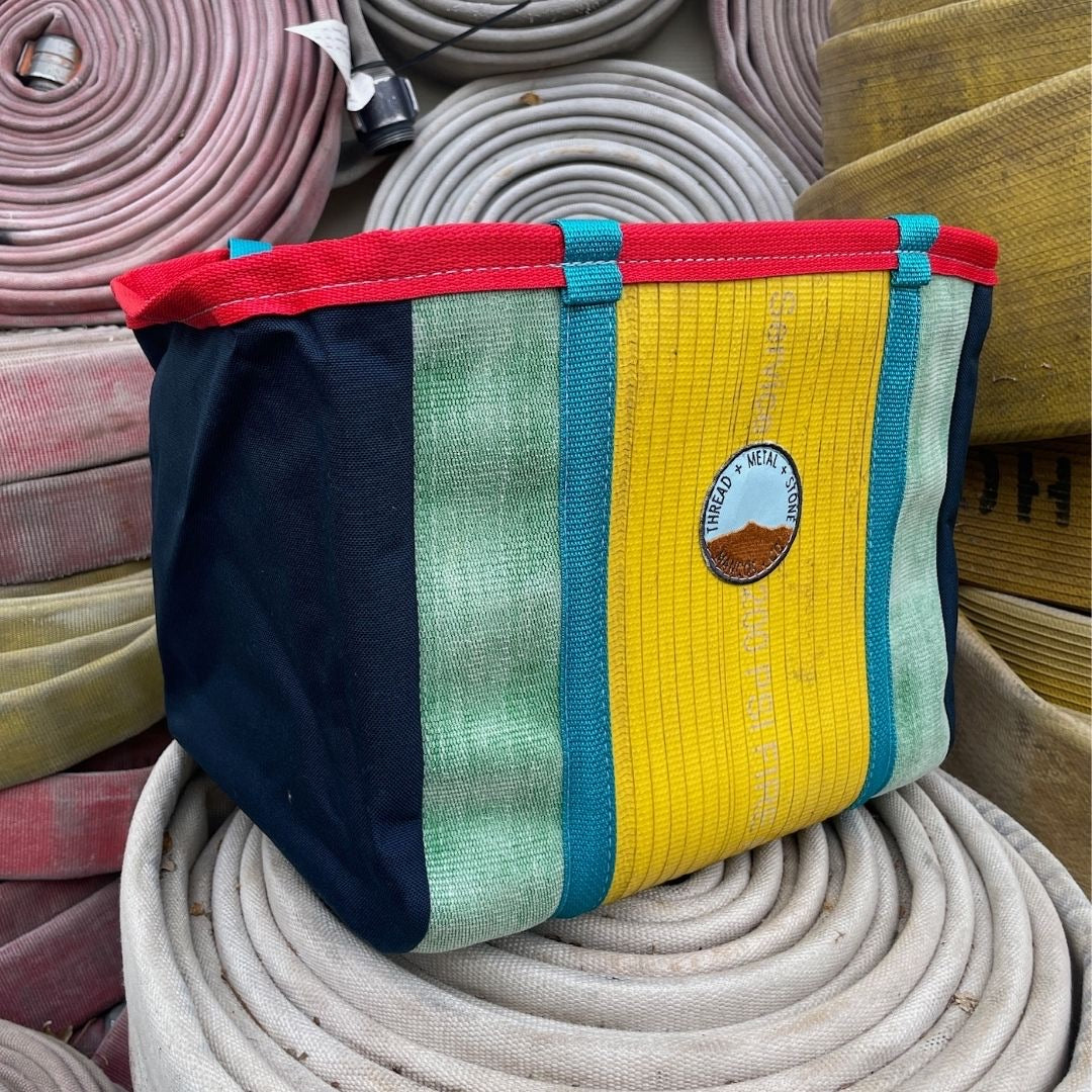 Repurposed Fire Hose Tote - Medium – Thread + Metal + Stone