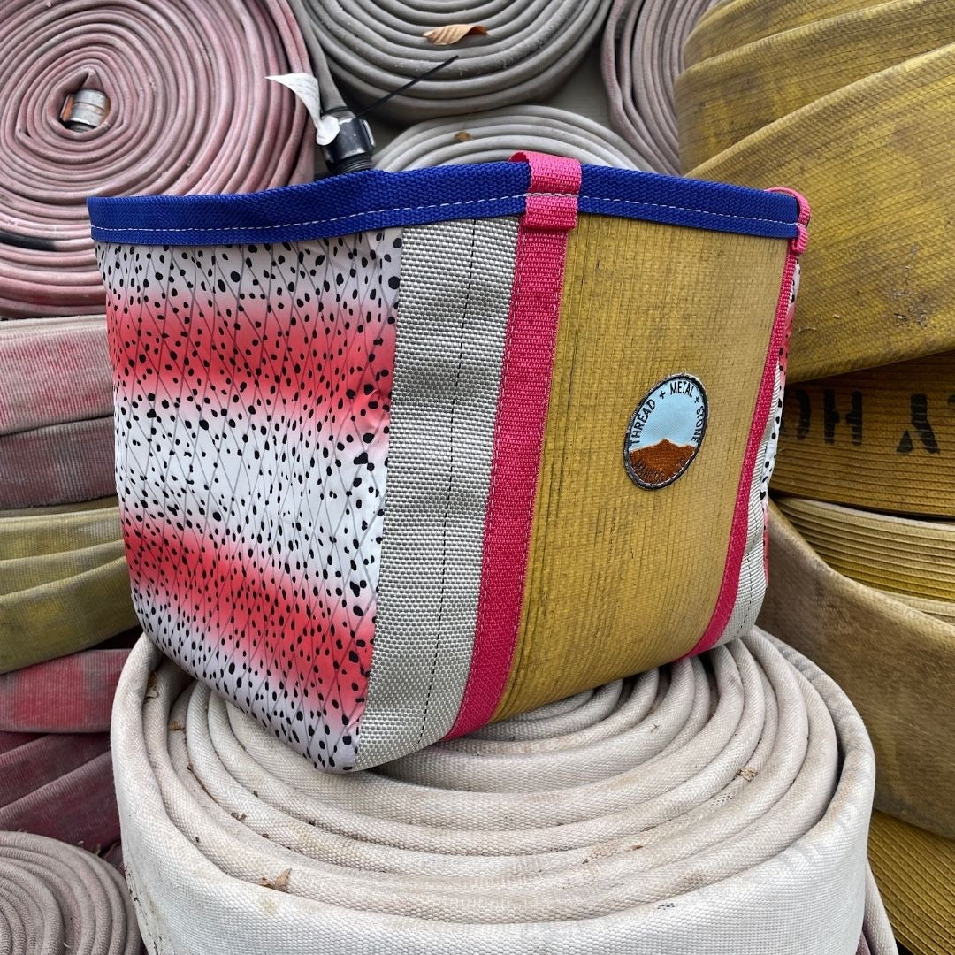 Repurposed Fire Hose Tote - Medium – Thread + Metal + Stone