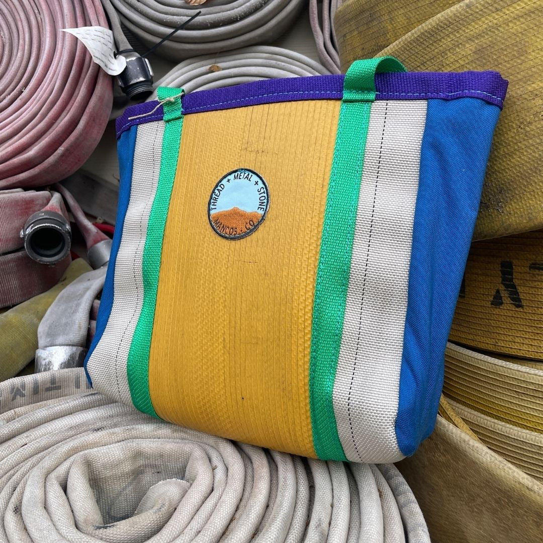 Repurposed Fire Hose Tote - Small – Thread + Metal + Stone