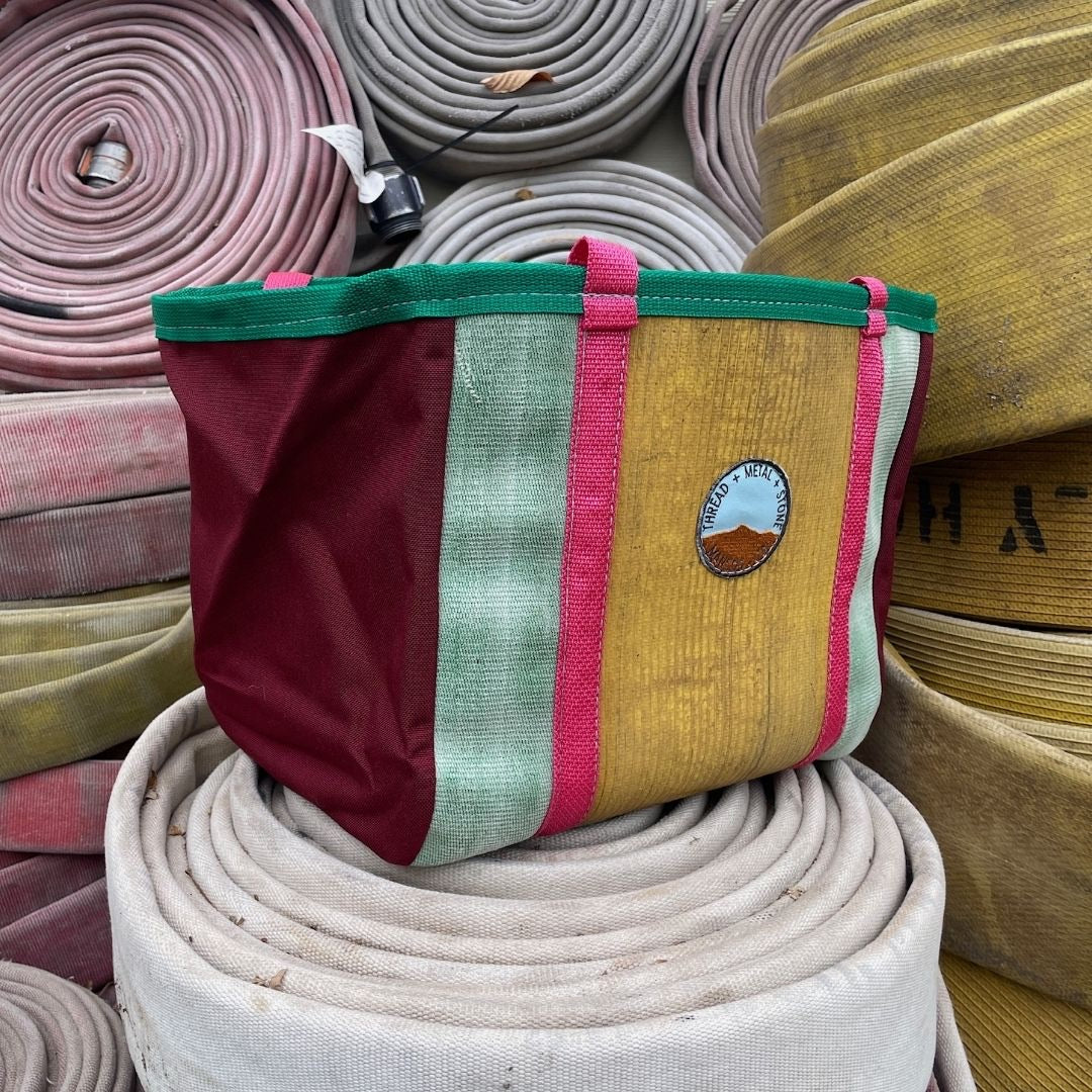 Repurposed Fire Hose Tote - Medium – Thread + Metal + Stone