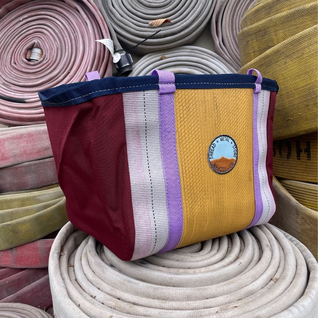 Repurposed Fire Hose Tote - Medium – Thread + Metal + Stone