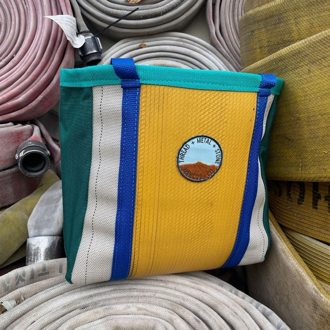 Repurposed Fire Hose Tote - Small – Thread + Metal + Stone