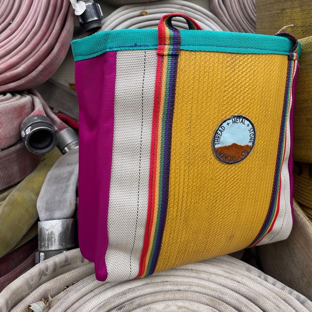 Repurposed Fire Hose Tote - Small – Thread + Metal + Stone