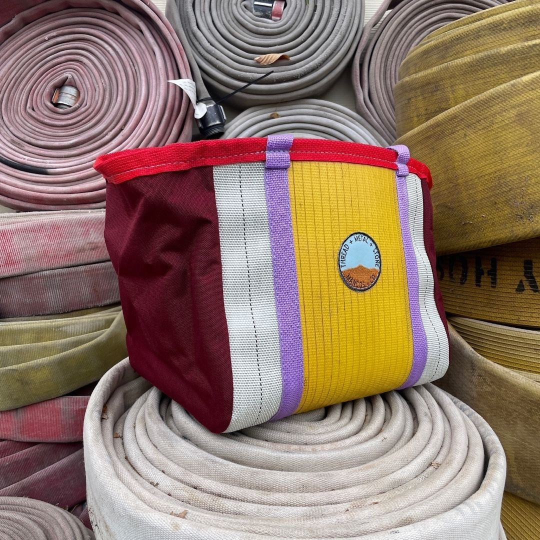Repurposed Fire Hose Tote - Medium – Thread + Metal + Stone