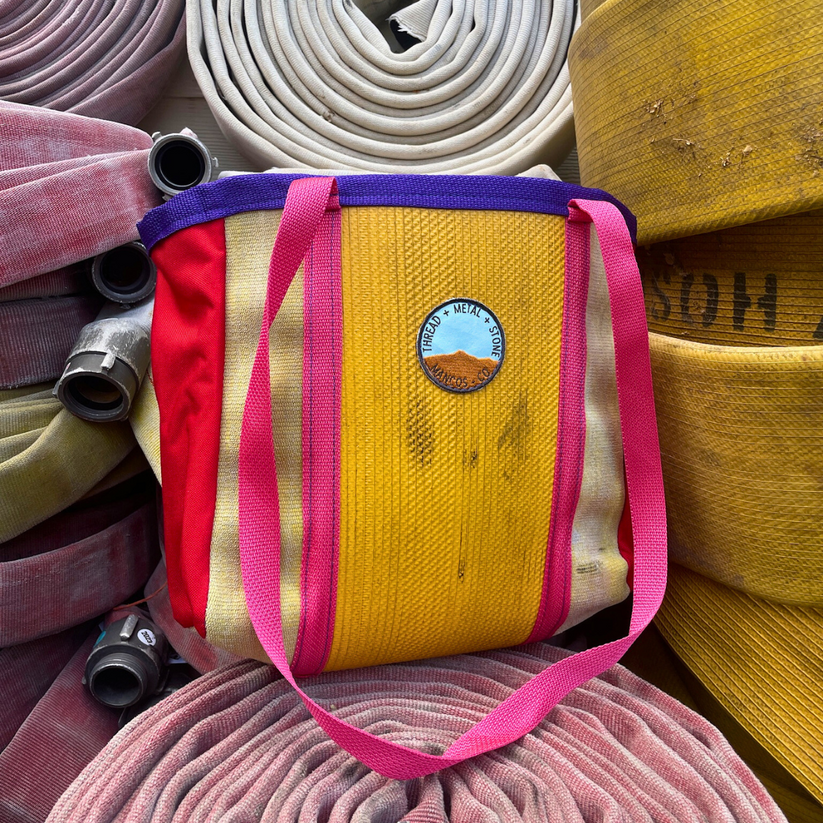 Repurposed Fire Hose Tote - Small – Thread + Metal + Stone
