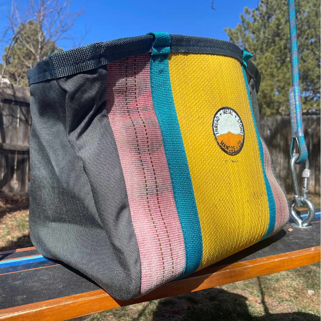 Fire Hose Tote - Two Handle Medium Tote – Thread + Metal + Stone