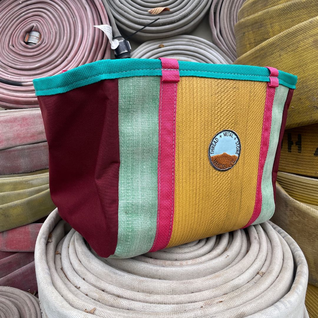 Repurposed Fire Hose Tote - Medium – Thread + Metal + Stone